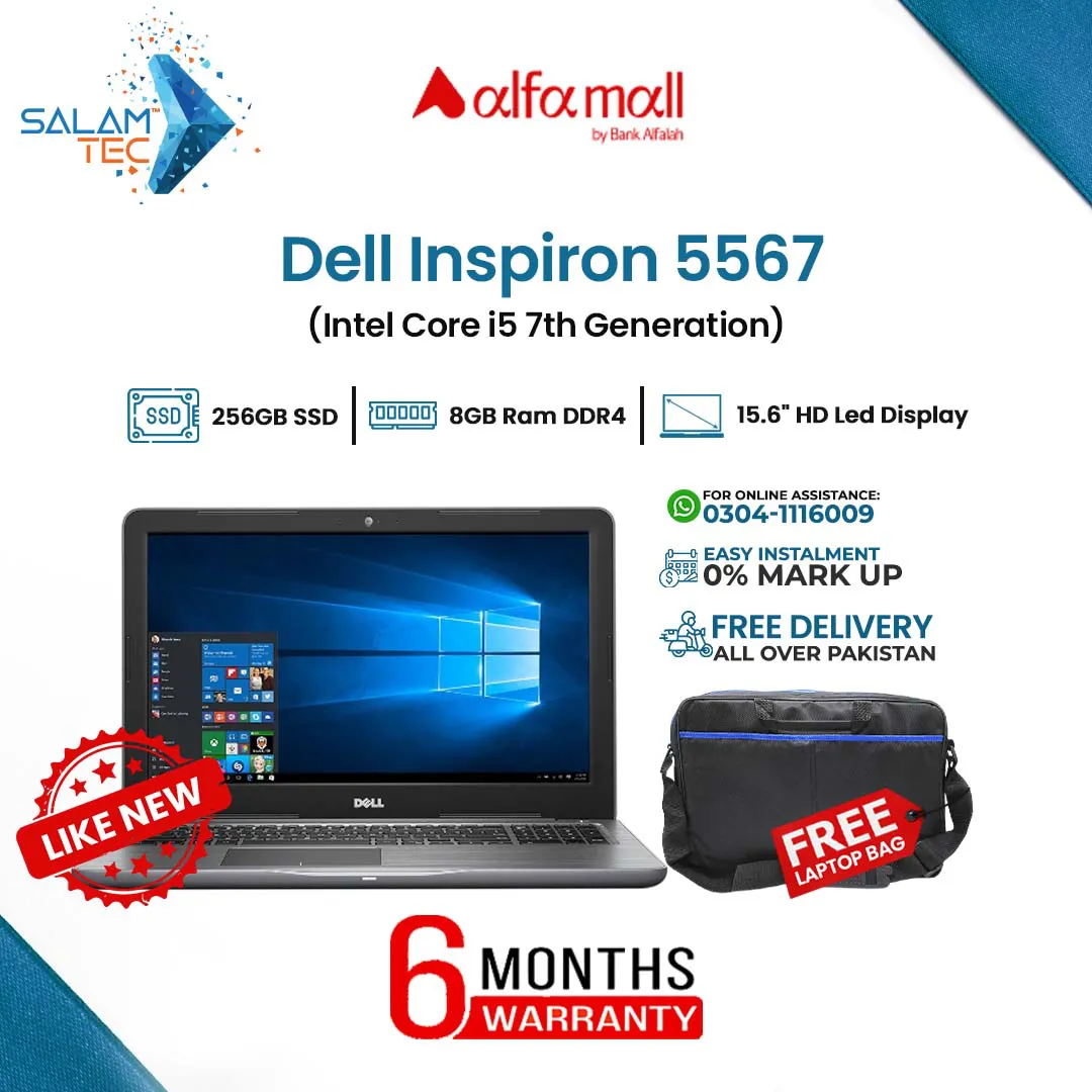 Dell Inspiron 5567 Core i5 7th Generation Like New Laptop With Free ...