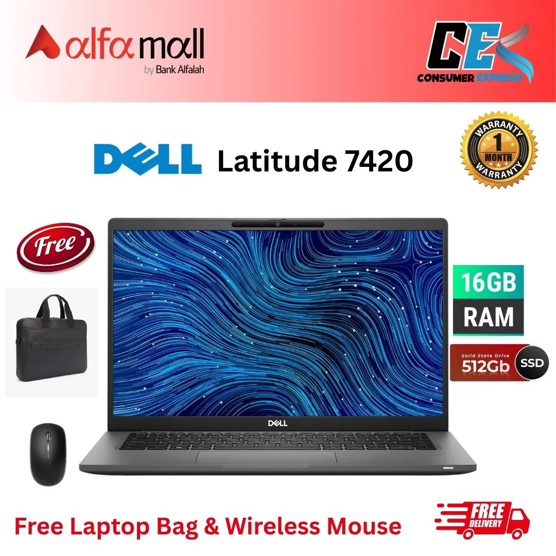 Dell Latitude 7420 Core i7-1165G7 11th Gen 16GB RAM 512GB SSD 14.1" FHD ...