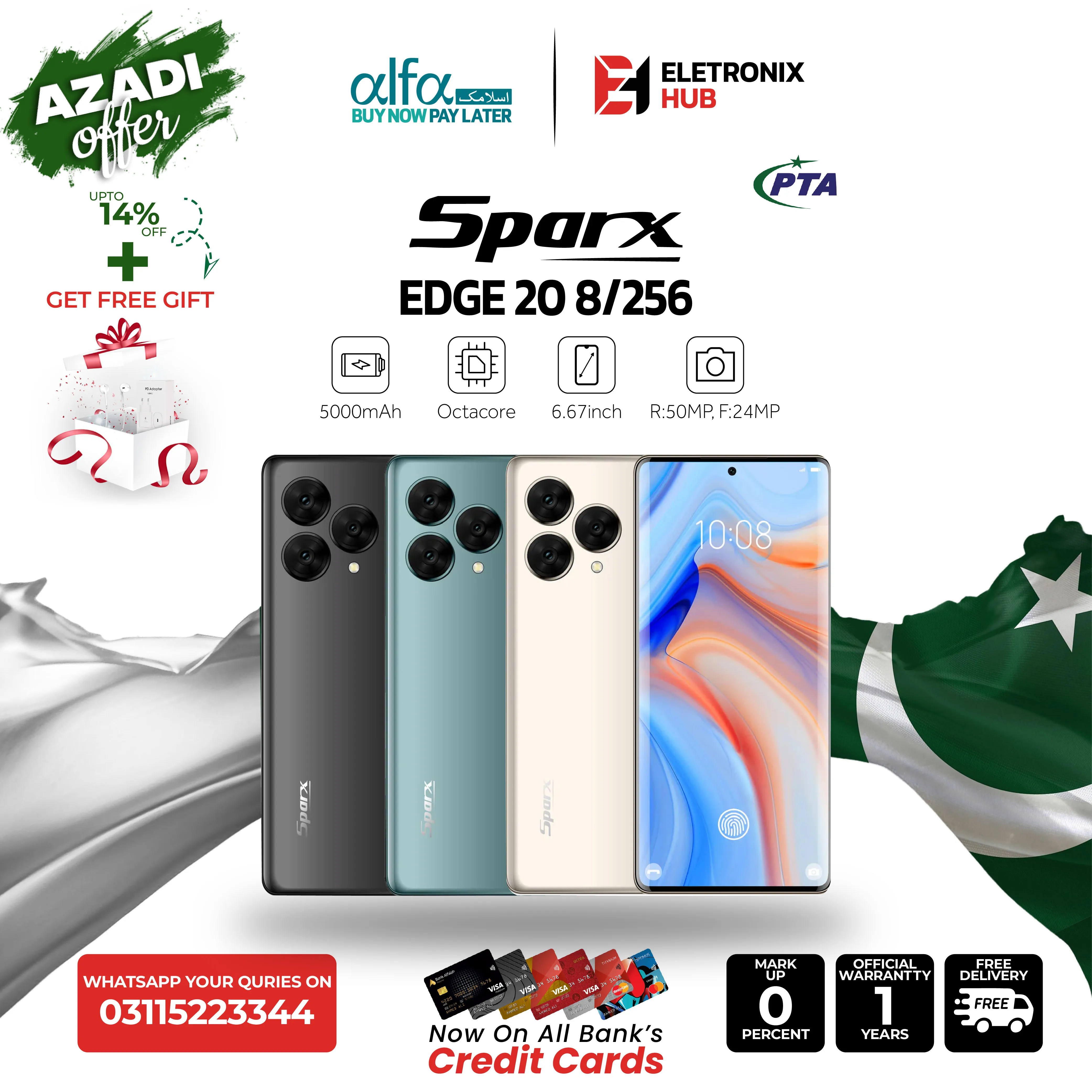 Sparx Edge 20 8/256