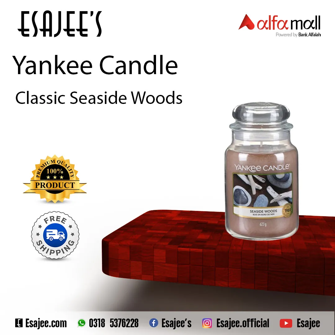 Yankee Candle Classic Seaside Woods Large Size 623g I ESAJEES | AlfaMall