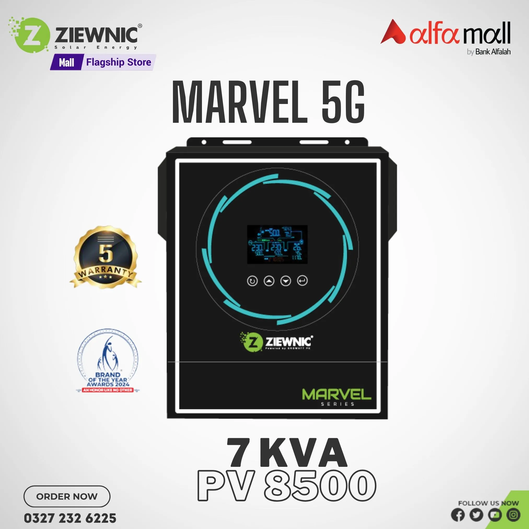 Ziewnic Marvel GRID WITH ENERGY STORAGE HYBRID 5G EUROPEAN PV 8500 (7.0 ...