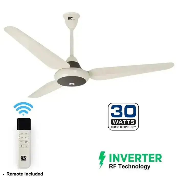 SK Super Deluxe Model 30 Watts Inverter Ceiling Fan 56 Inch Energy ...