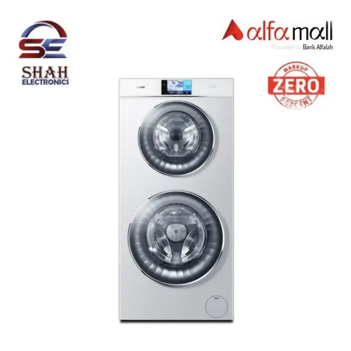 HAIER DUO 12KG AUTOMATIC FRONT LOAD WASHING MACHINE Model HWM120-B1558 ...