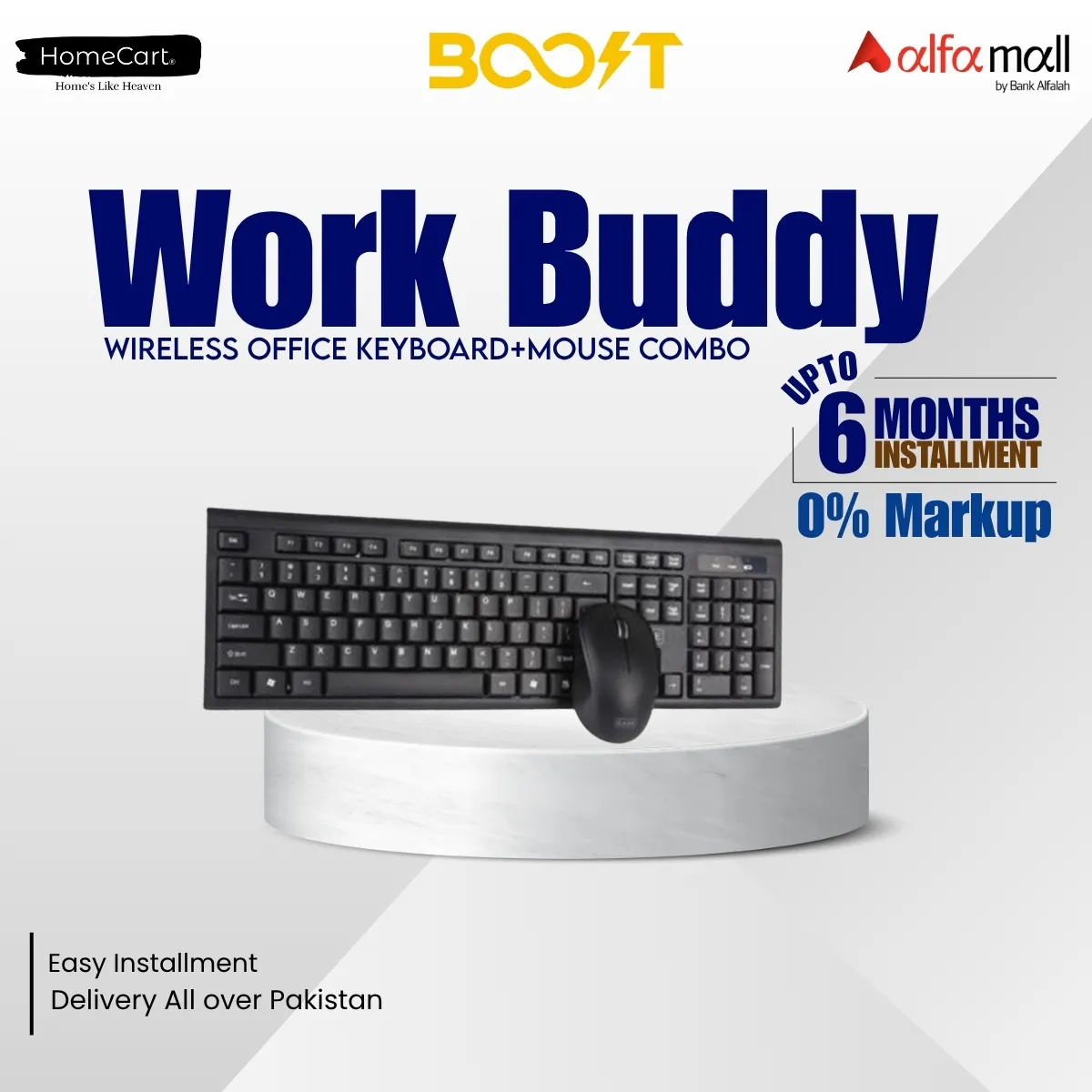 Boost Work Buddy Wireless Office Keyboard+Mouse Combo Price In Pakistan