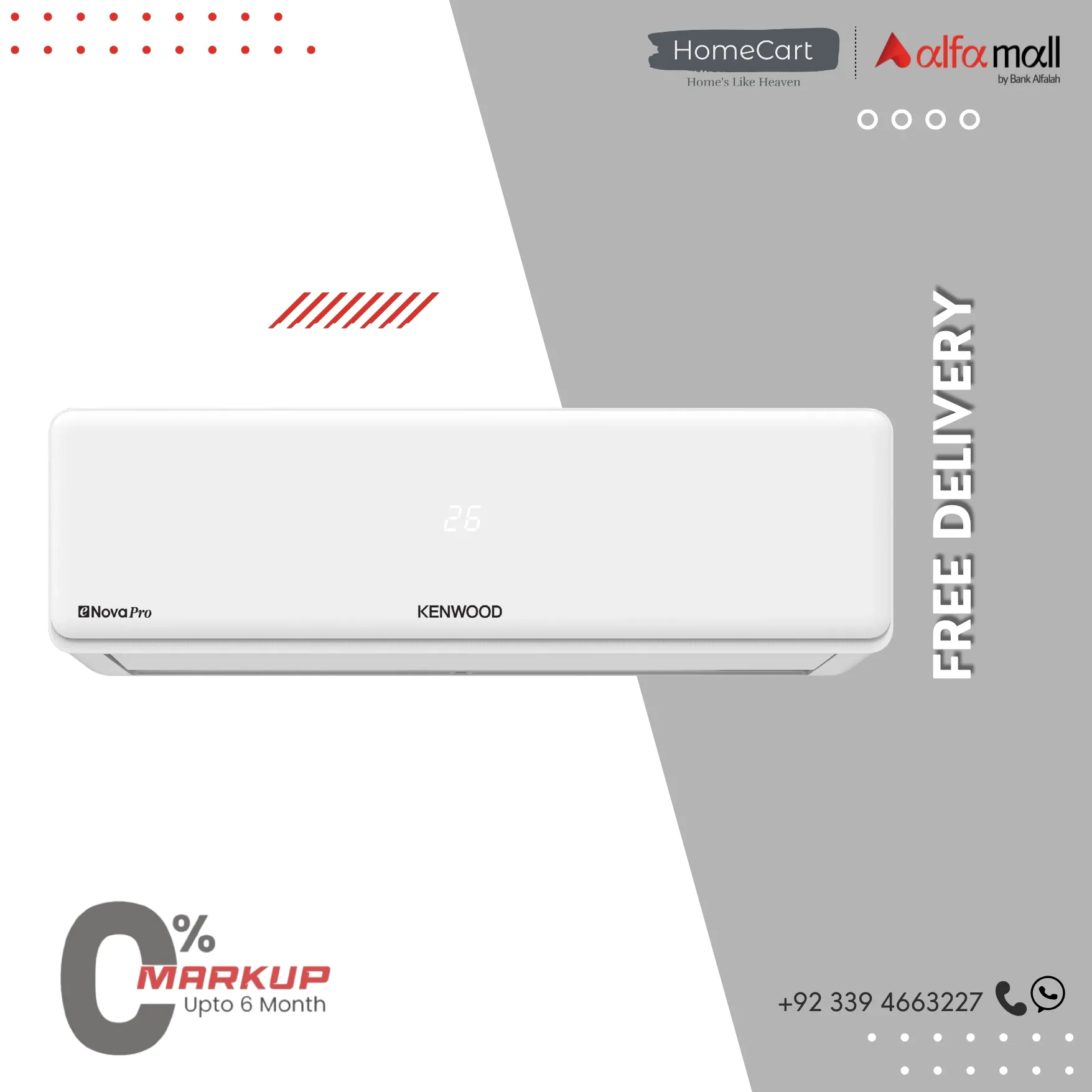 KENWOOD ENOVA PRO SERIES TURBO MODE QUIET OPERATION 1.5 TON SPLIT AC ...