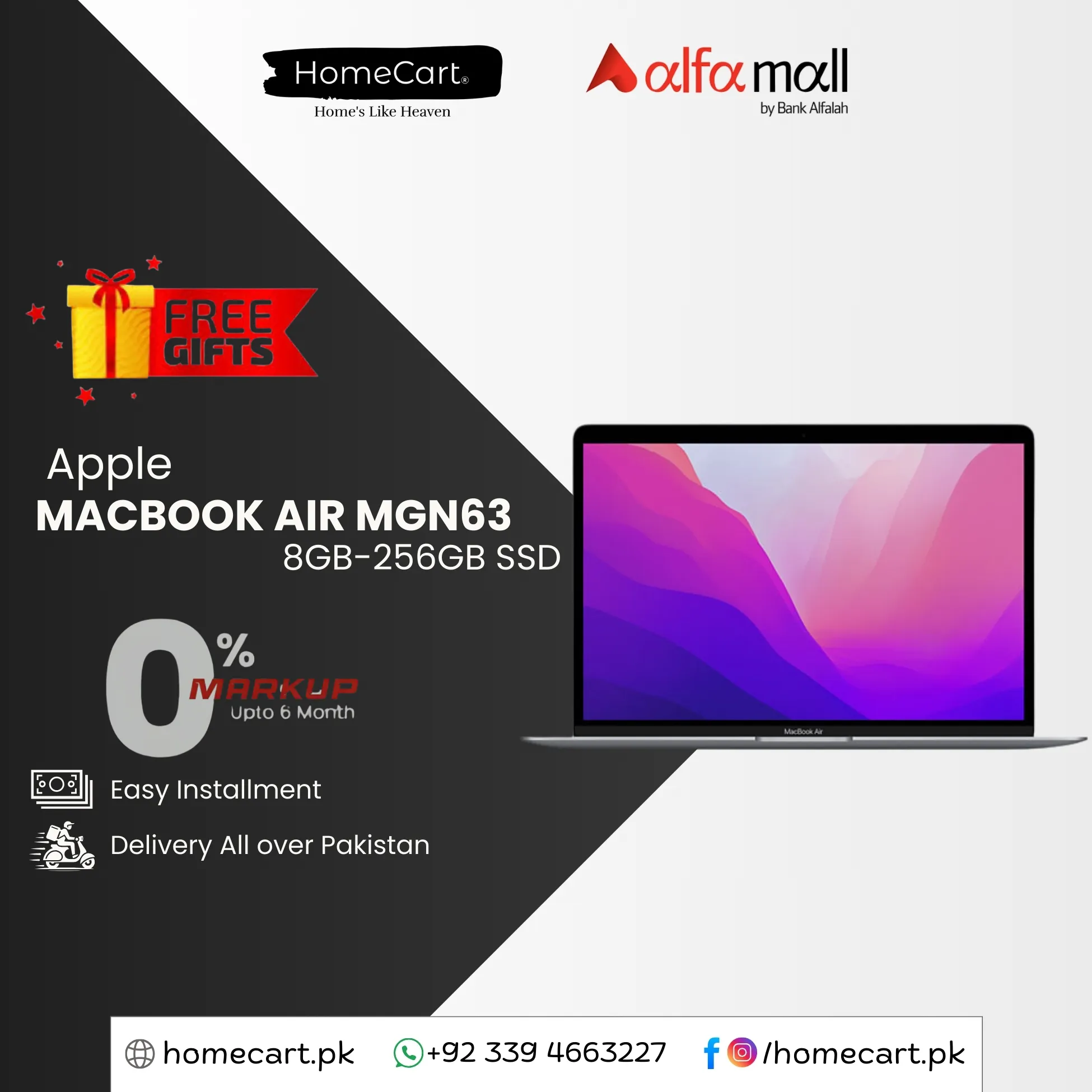 Apple Macbook Air Mgn63 M1 Chip 8 Core Cpu 7 Core Gpu 8gb 256gb Space ...
