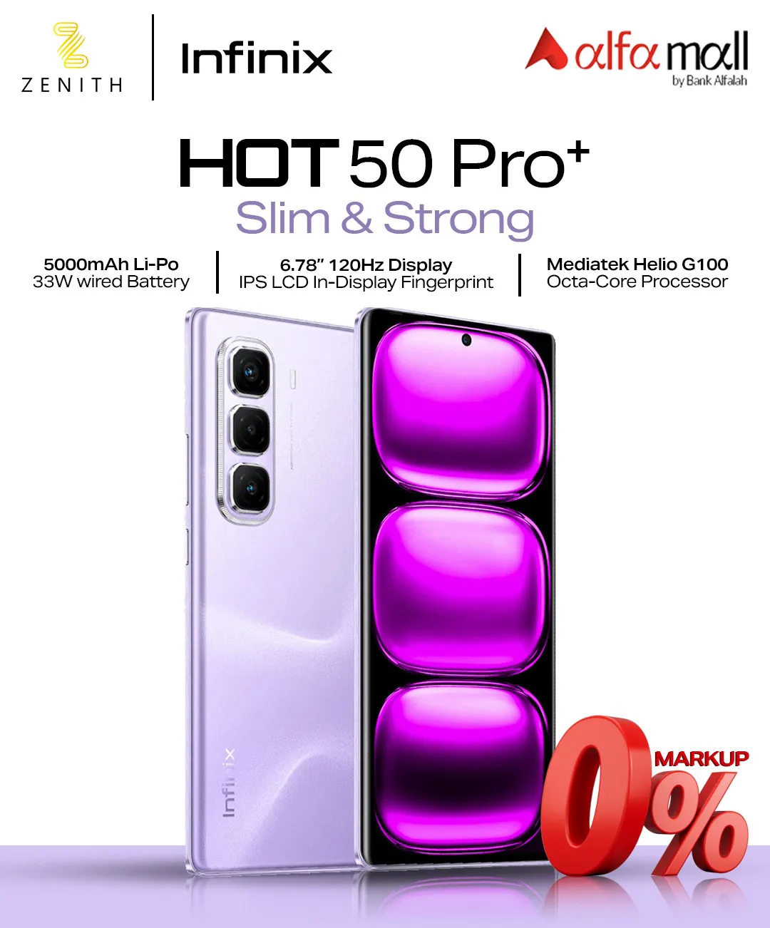Infinix Mobile Hot 50 Pro Plus 8GB+256GB On 0% Markup Upto 6 Months ...