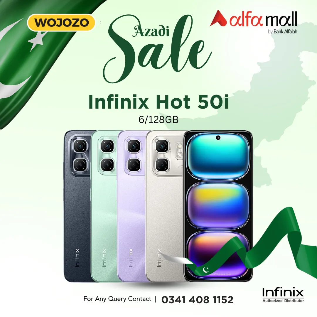 Infinix Hot50i (06GB-128GB) PTA Approved with Official Infinix Warranty | AlfaMall