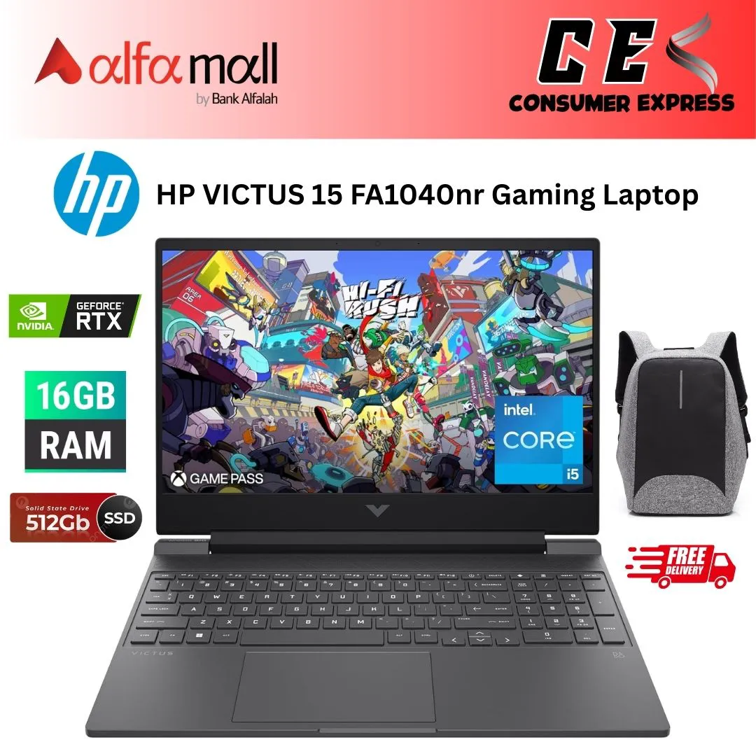 HP VICTUS 15 FA1040nr Gaming Laptop - Alder Lake - 12th Gen Core i5 12500H Processor 16-GB 512 ...