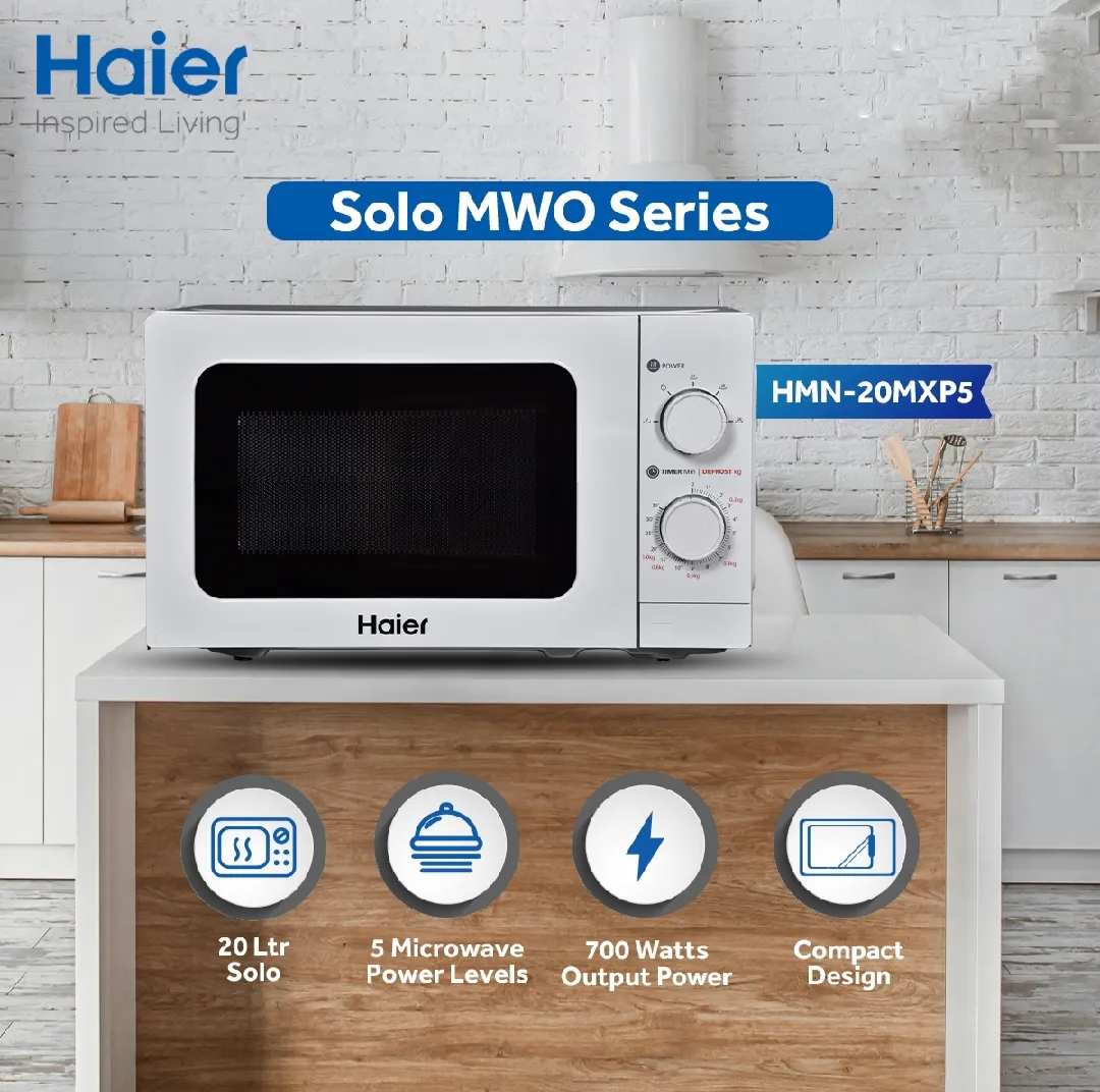 Haier HGL-20 MXP5 Microwave Oven 20 liter Solo Series Energy Efficient
