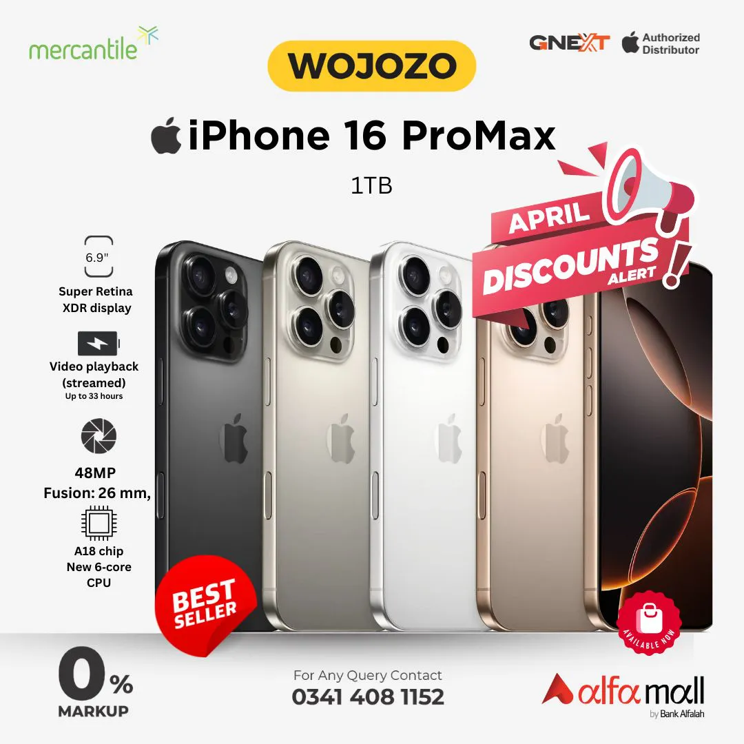 Apple iPhone 16 Pro Max 1TB Official PTA Approved with One Year Official Warranty on ...