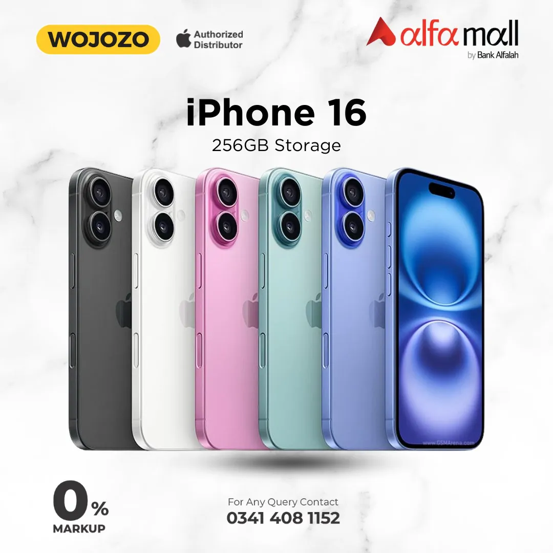 Apple iPhone 16 256GB PTA Approved with Official Apple Warranty on Installments | AlfaMall