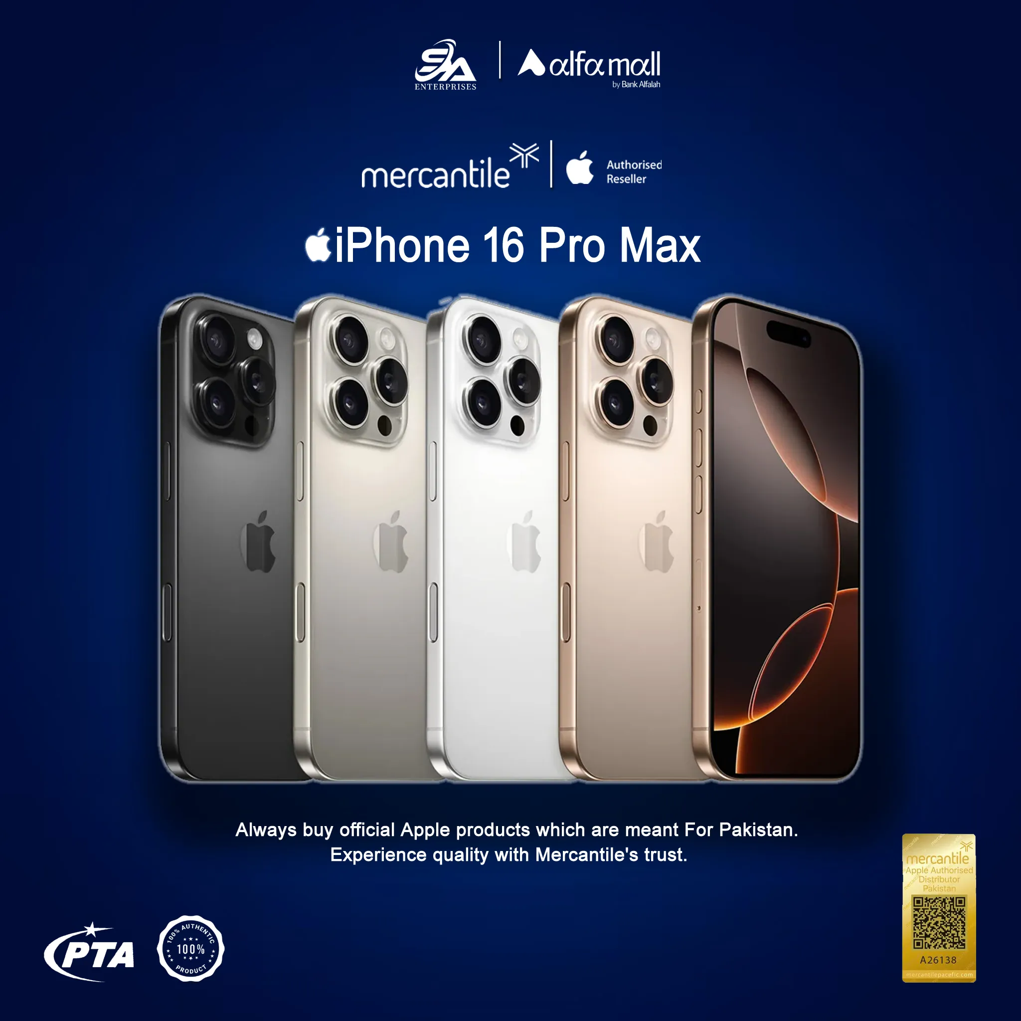 iPhone 16 Pro Max 512GB Official Pta Approved With 2Years and Care+ On All Credit Card ...