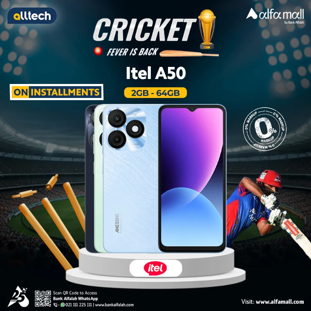 Itel A50 2GB 64GB on Installments