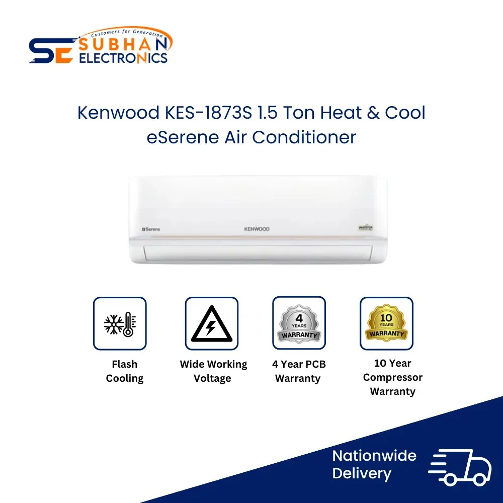 Kenwood KES-1873S 1.5 Ton Heat & Cool eSerene Air Conditioner | AlfaMall