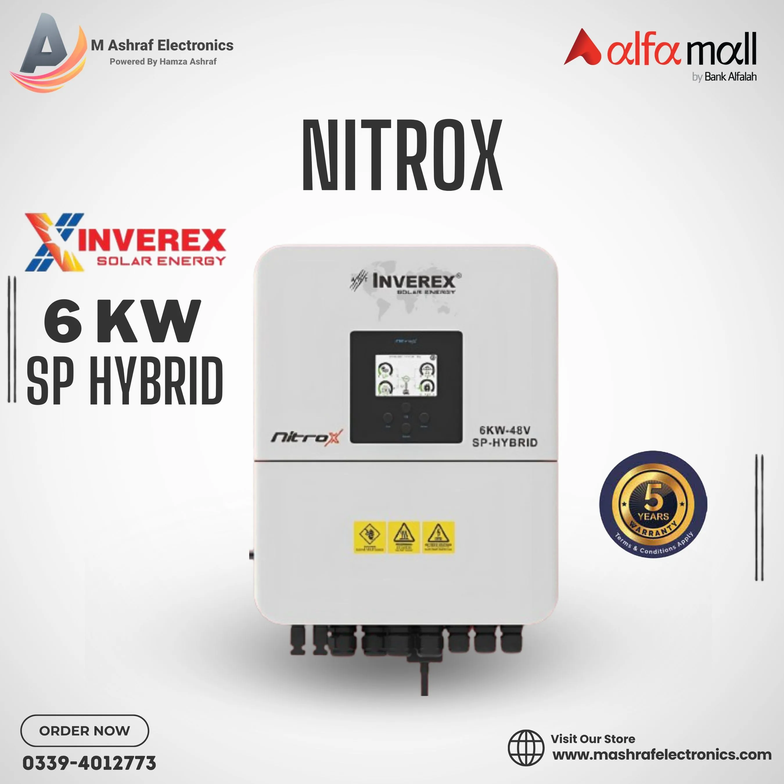 Inverex Nitrox 6 Kw IP65 Hybrid Solar Inverter model 2025 Brand ...