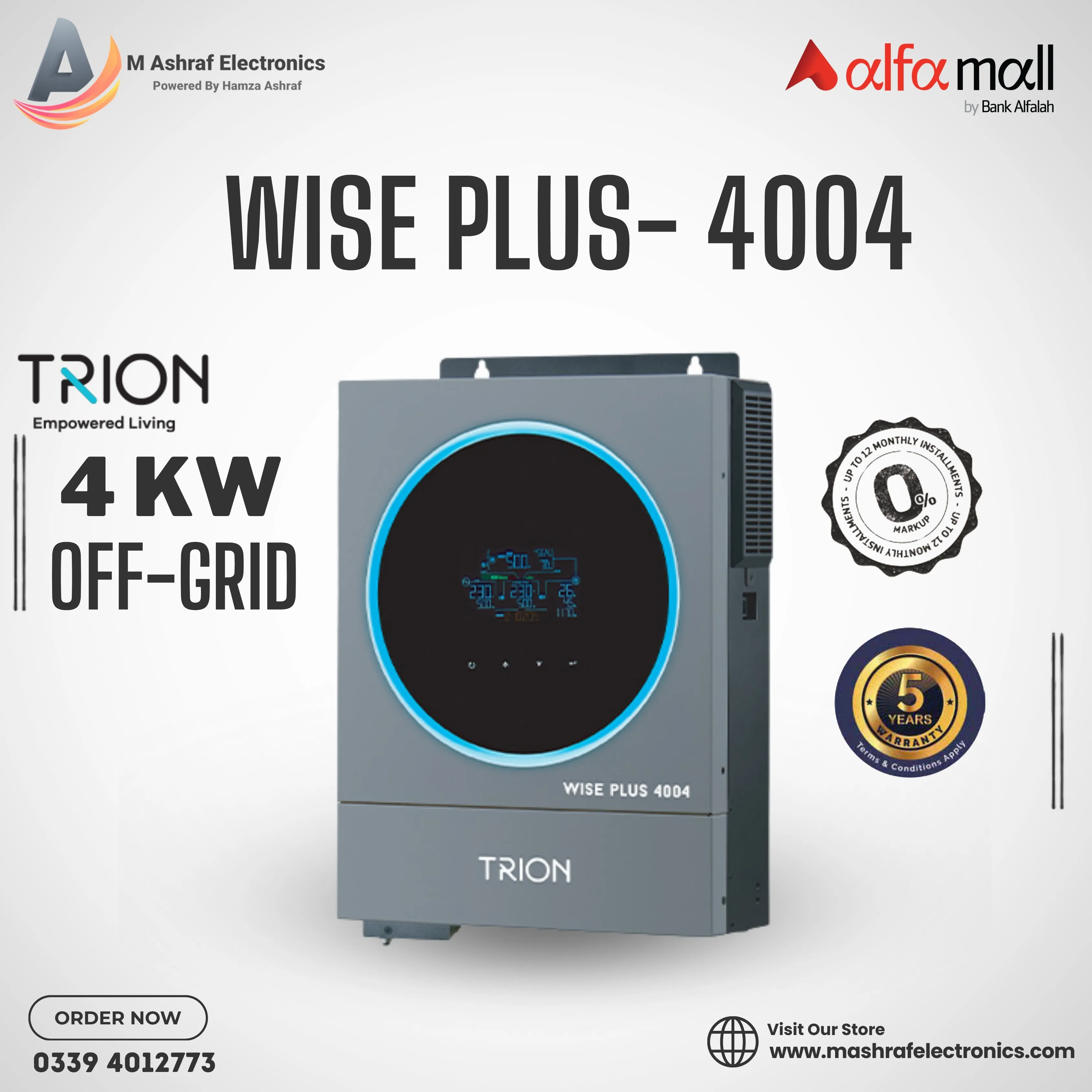 TRION WISE PLUS- 4004 4000W Off-Grid Solar Inverter with Solar Charge ...