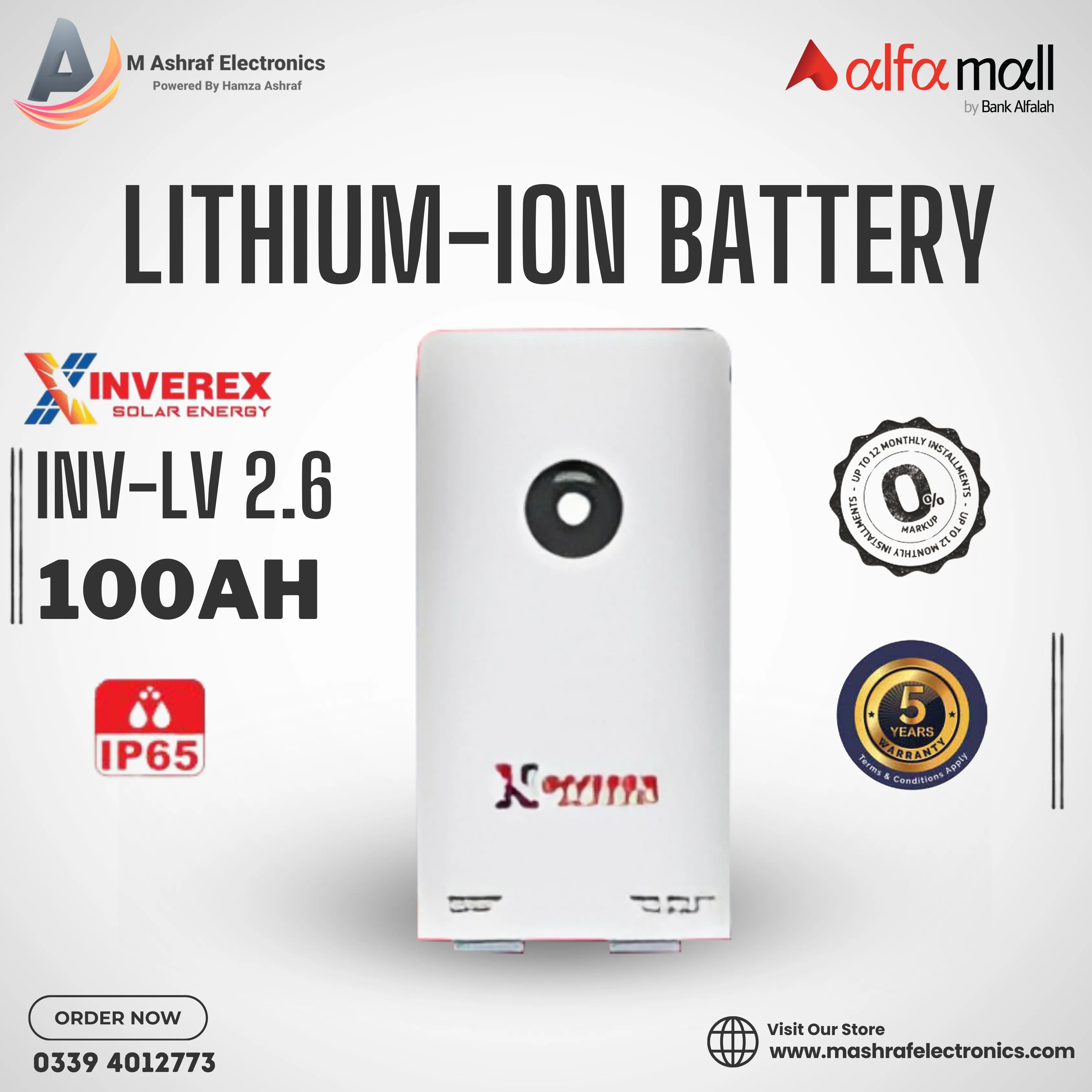 Inverex Lithium-ION Battery INV-LV 24V-2.6 100Ah 5 Year Warranty ...