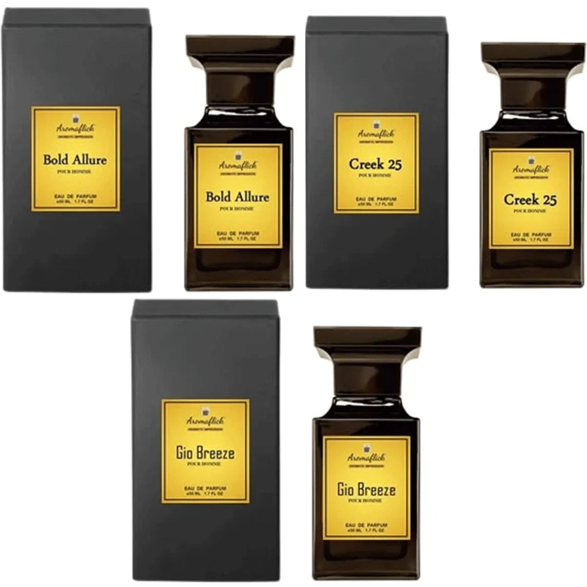 Pack OF 3 Men Perfumes GIO BREEZE Inspired by Acqua Di Gio + CREEK 25 Inspired by Creed Aventus ...