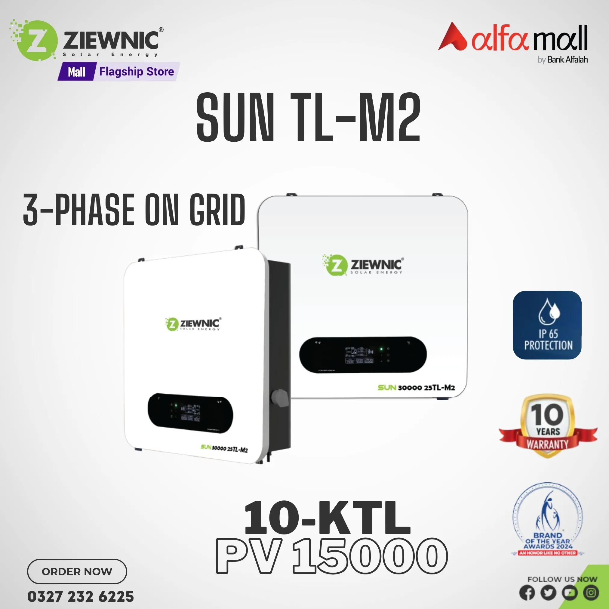 Ziewnic SUN 15000 TL-M2 (3 PHASE ON GRID INVERTER 10 KW) By Ziewnic ...