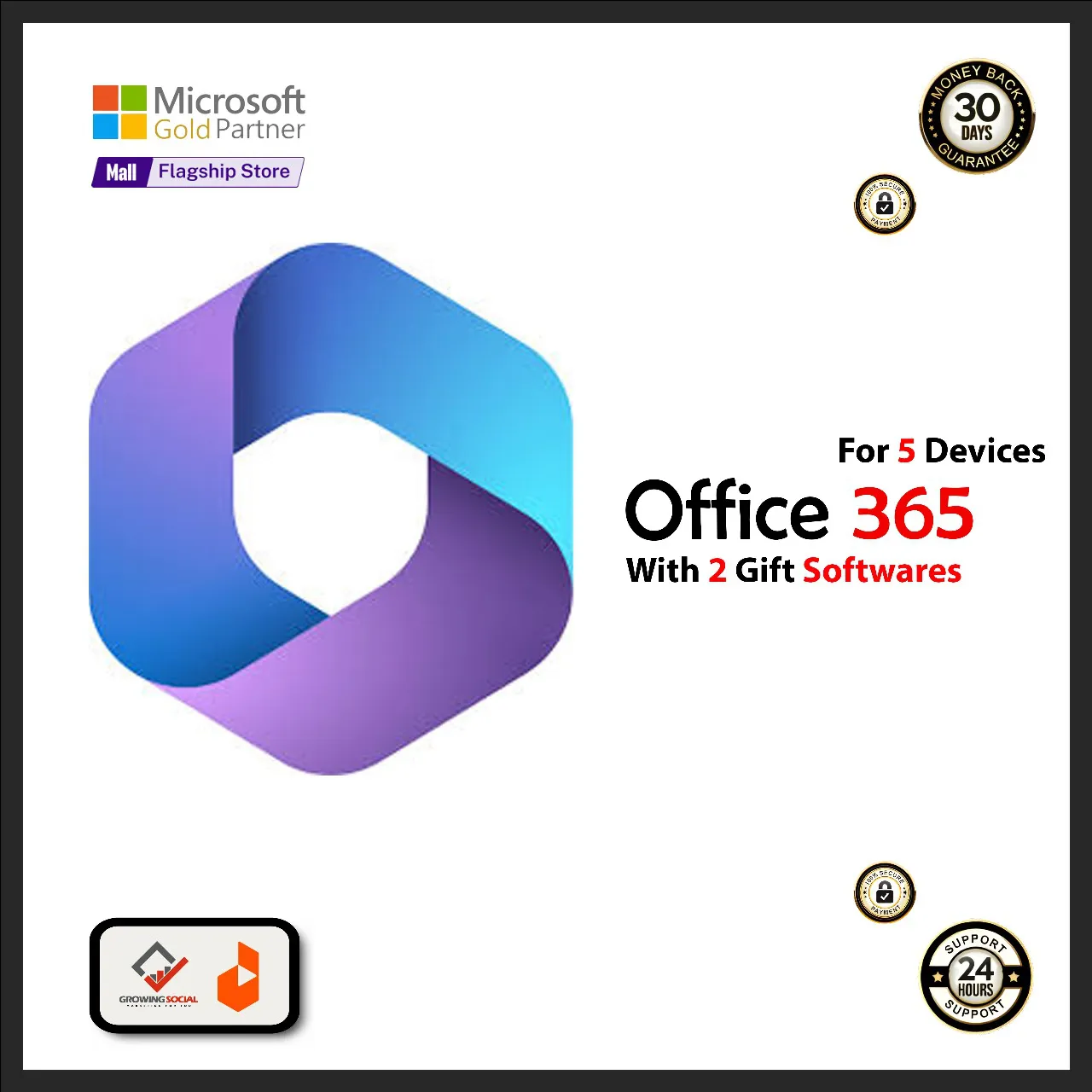 Office 365 Genuine License for 5 Devices With 2 Free Gift Software By ...