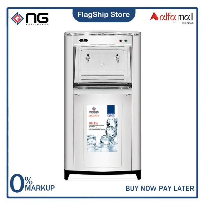 Nasgas NC-45 Electric Water Cooler (45 Liters) Super Deluxe series steel tank & electric Fan ...