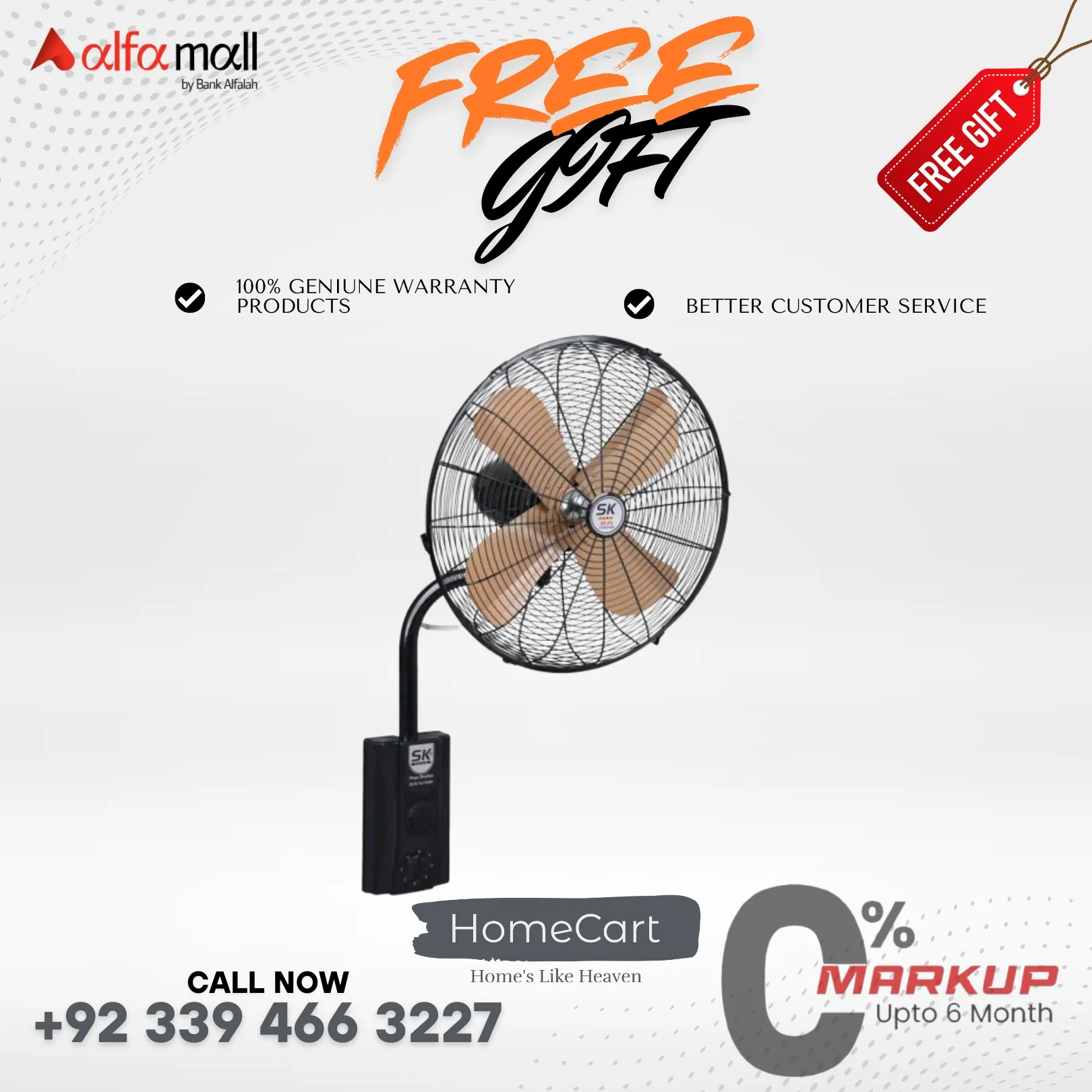 SK Mega Bracket Fan 27 Inch Long Lasting Heavy Duty Motor With Panel ...