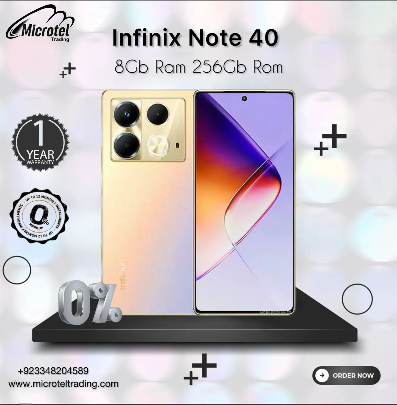 Infinix NOTE 40 8GB 256GB Official Pta Approved With 1Year Official ...