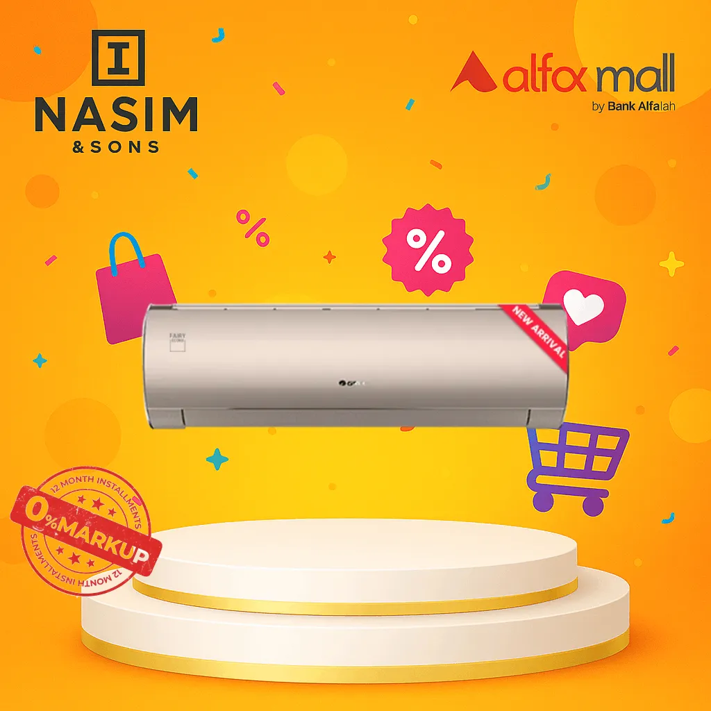 Gree - Air Conditioner 1.5 Ton Inverter Heat & Cool Fairy Series GS-18FITH6C (N&S_150)