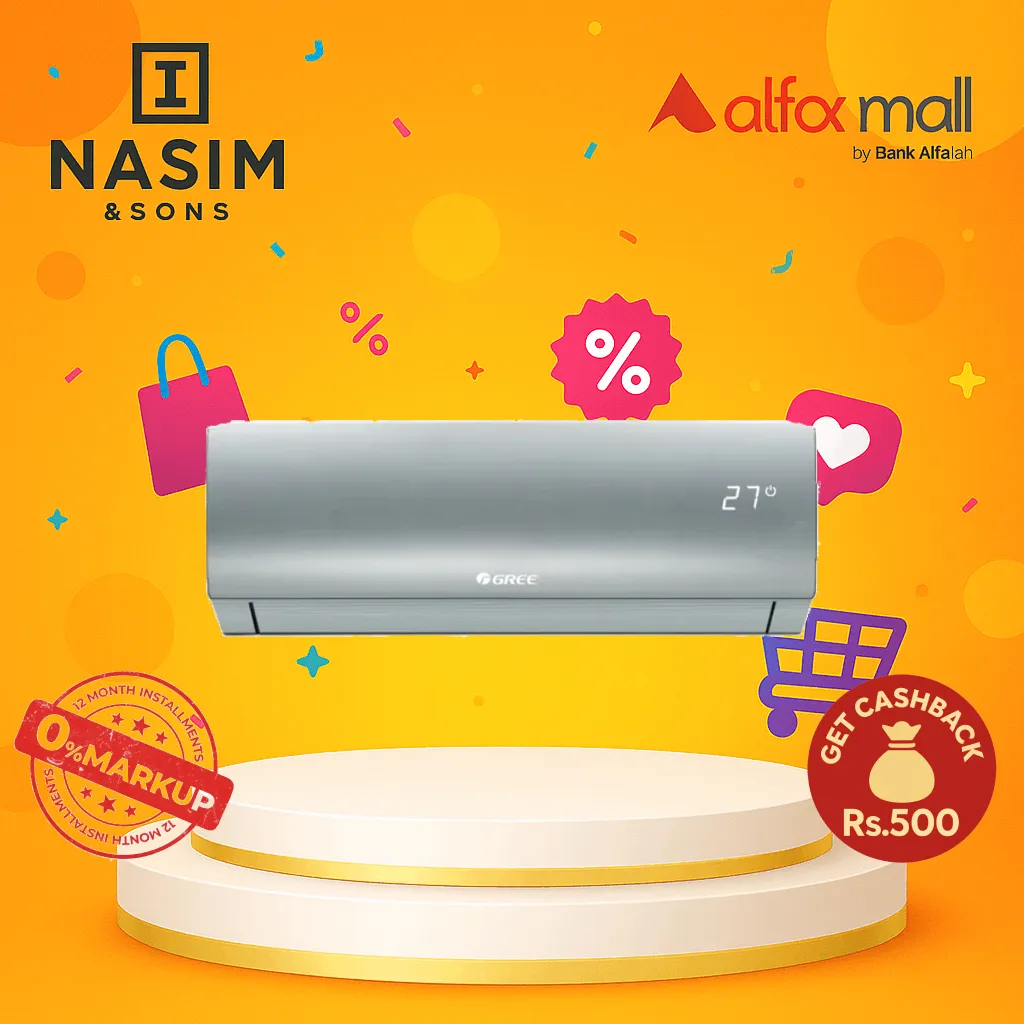 Gree - Air Conditioner 1.5 Ton Inverter Heat & Cool GS-18PITH14S (N&S_501CB)