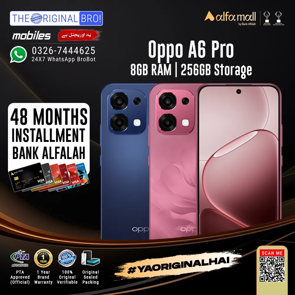 Oppo A6 Pro - 8GB RAM - 256GB Storage | Easy Monthly Installments