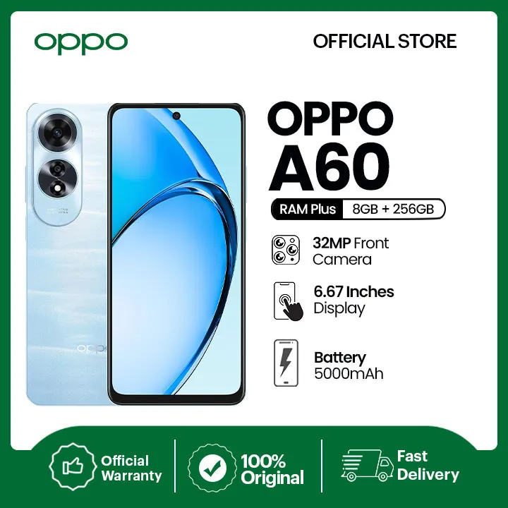 Oppo A60_8/128Gb_Ripple Blue_at Lowest Price in Pakistan