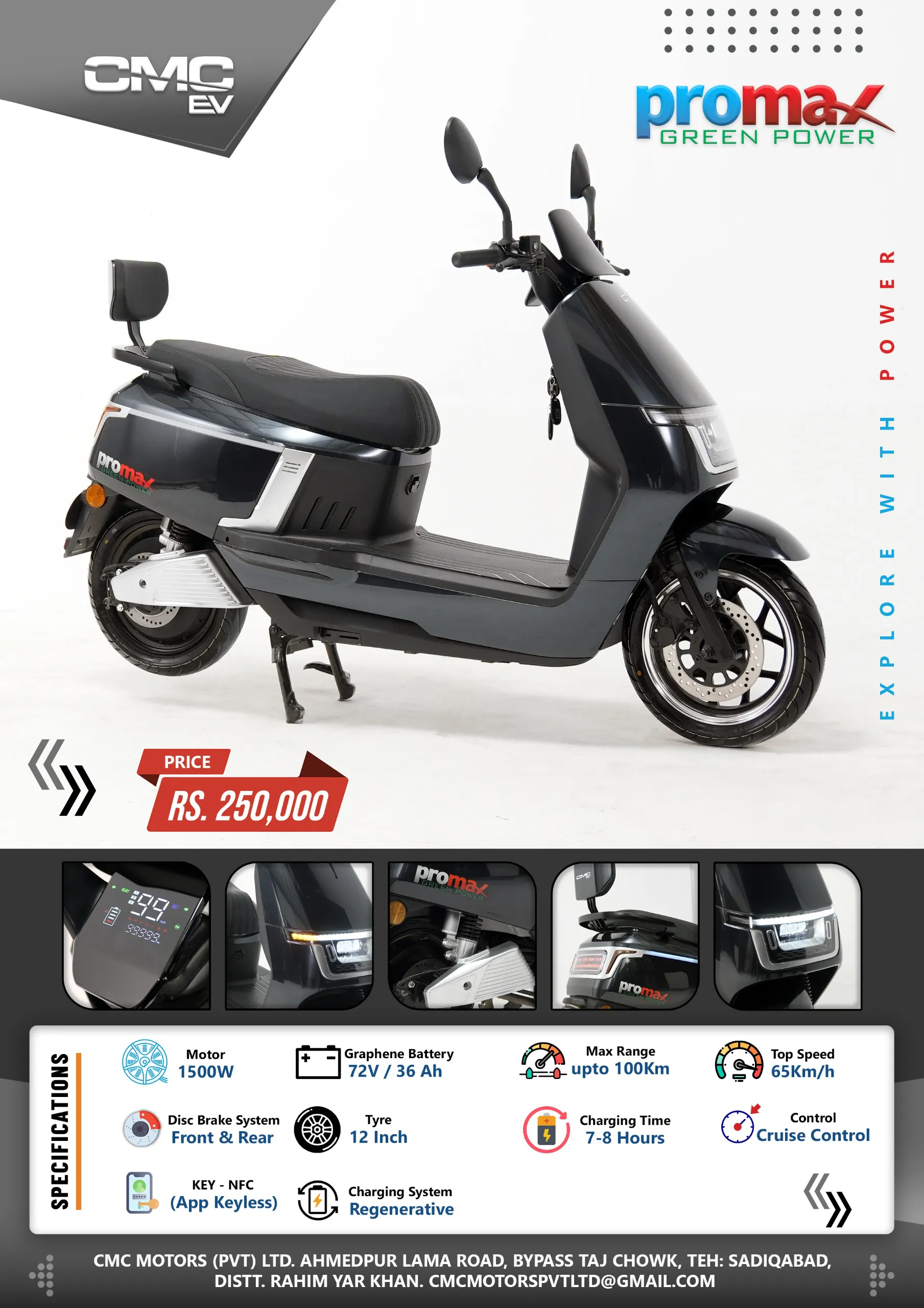 Crown EV PROMAX 1500W BY Crown Motors Flagship Store | AlfaMall