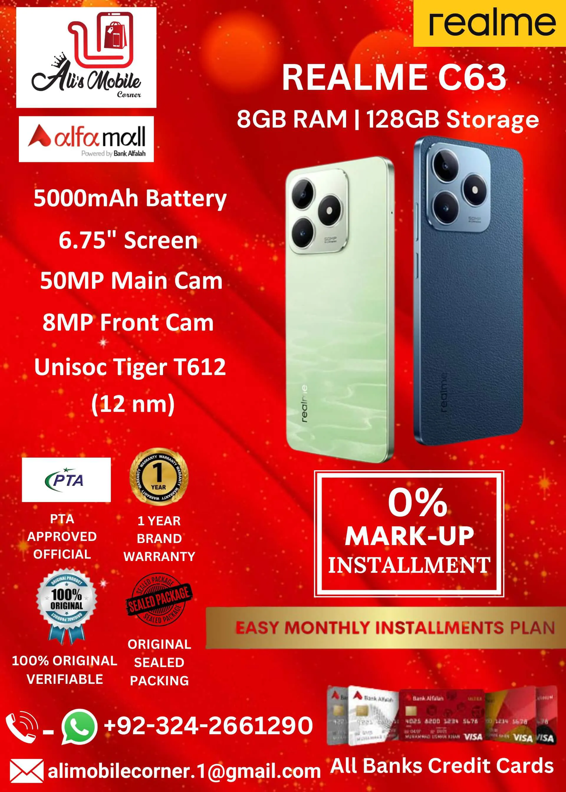 REALME C63 (ACTIVE) | Non Inst By ALI's Mobile