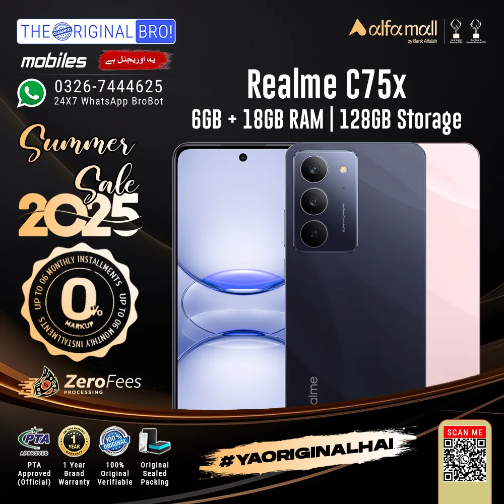 Realme C75x | 6GB RAM - 128GB Storage | 0% Markup Installments | PTA ...