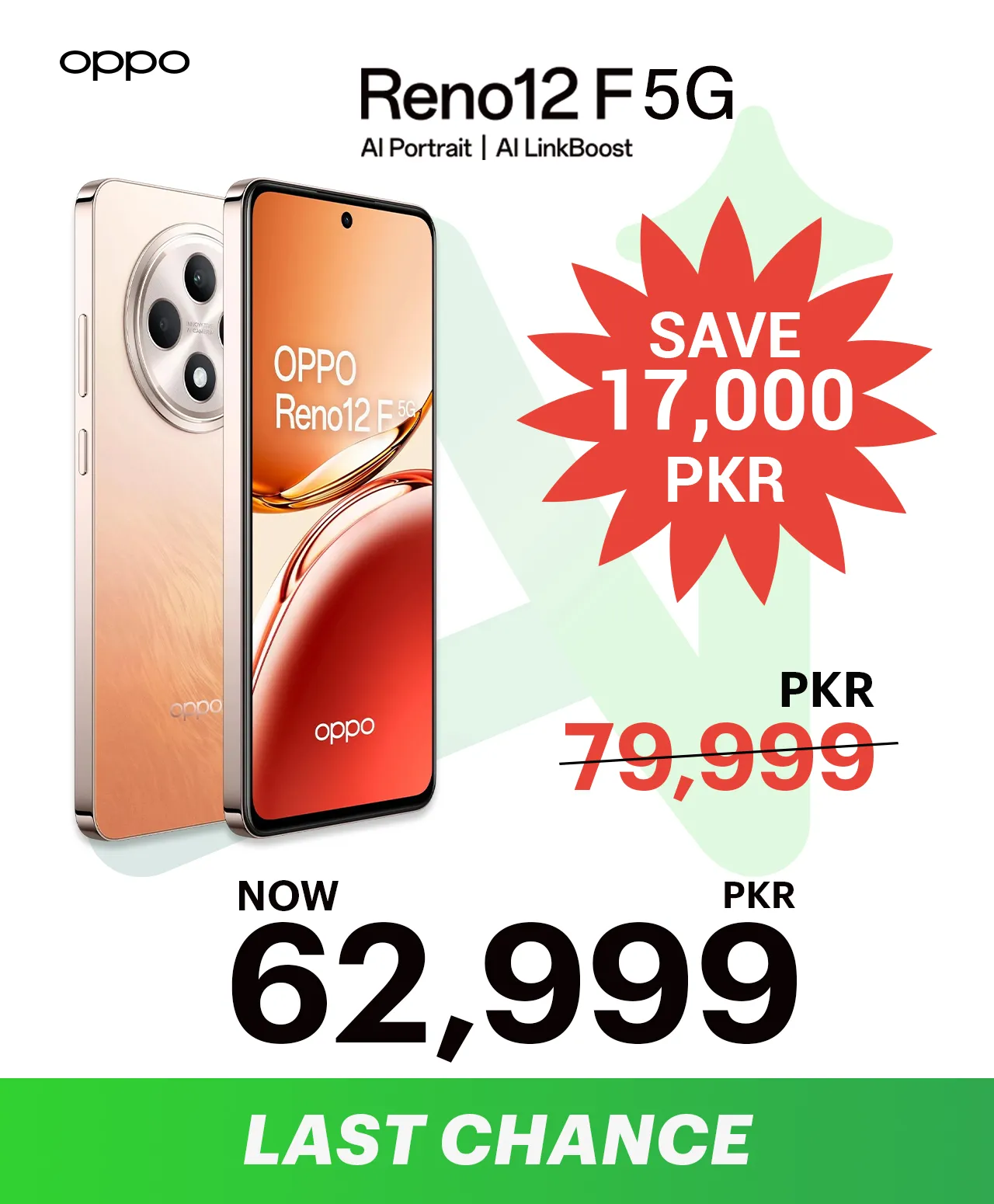Last Chance : OPPO Reno12 F 5G 12GB RAM + 256GB ROM by OPPO Official ...