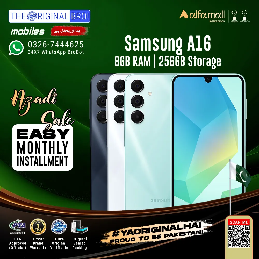 Samsung A16 | 8GB RAM - 256GB Storage | Easy Monthly Installments | PTA ...