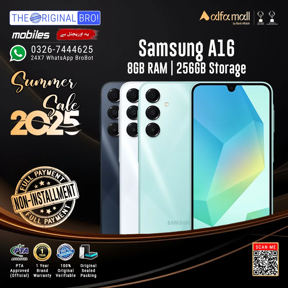 Samsung A16 | 8GB RAM - 256GB Storage | 0% Markup Installments | PTA ...