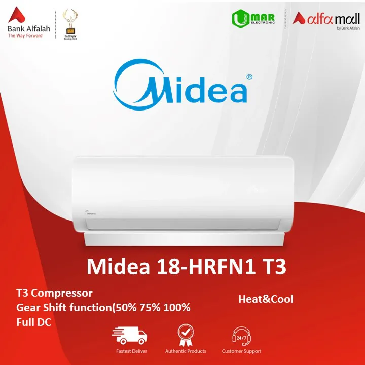 MIDEA 1.5 TON DC INVERTER EXTREME AC Model MSAGC-18HRFN1 Fast Delivery_ue
