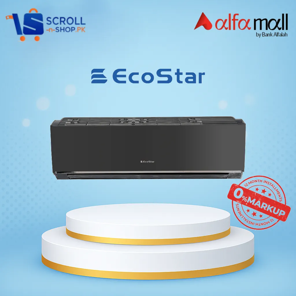 Ecostar - Air Conditioner 1.0 Ton Duke Series Inverter Heat and Cool Grey Color - 12DU01GC ...