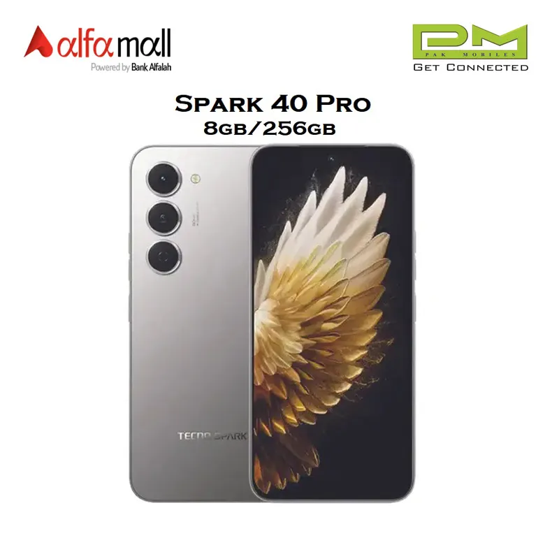Tecno Spark 40 Pro - 8GB RAM - 256GB ROM - Titanium - Pak Mobiles
