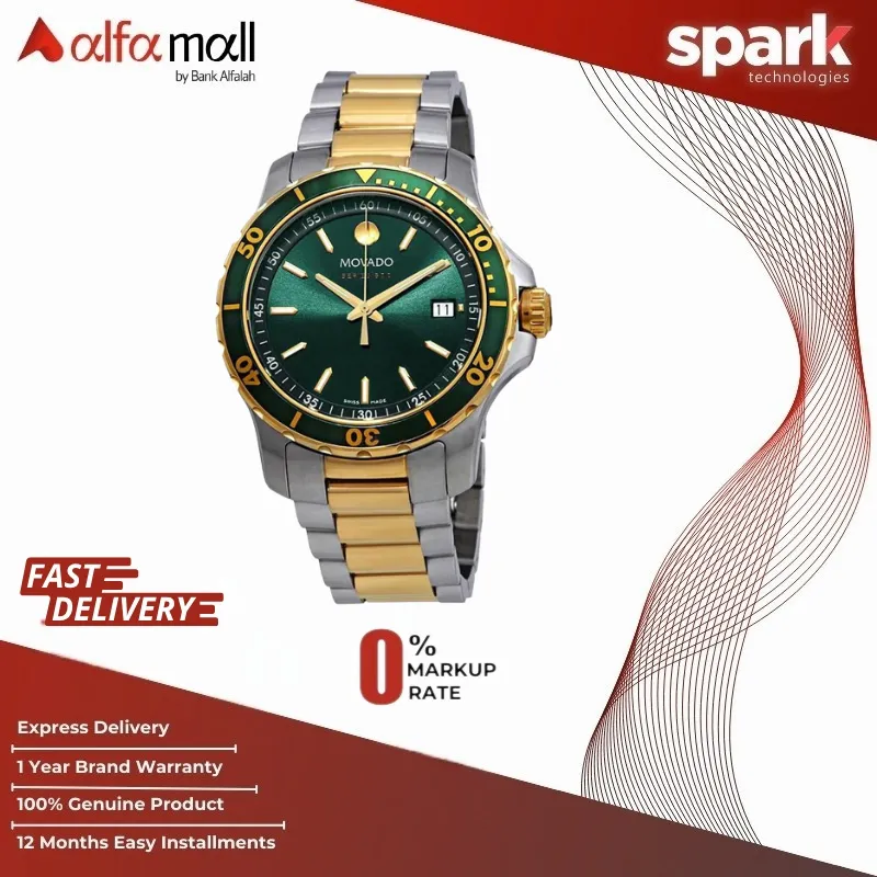 Movado Mens Swiss Quartz Stainless Steel Green Dial 40mm Watch 2600147 ...