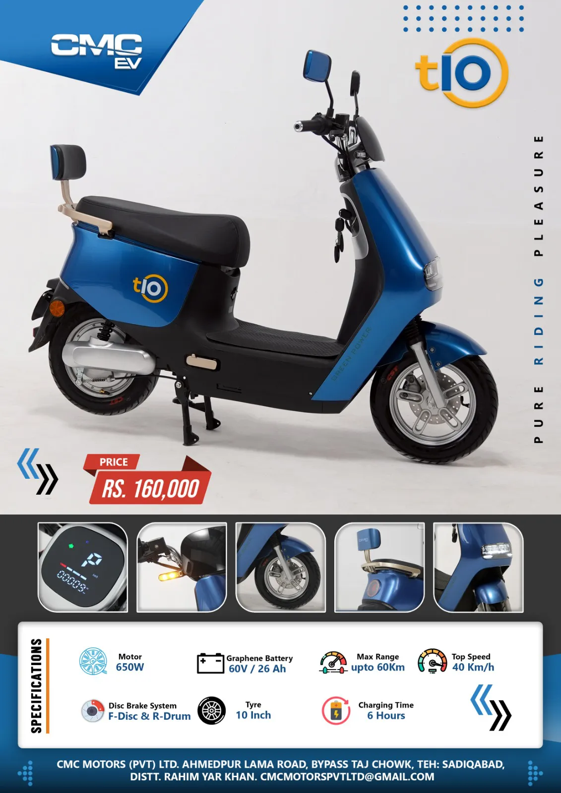 Crown EV T10 60V 26 AH By Crown Motors Flagship Store | AlfaMall