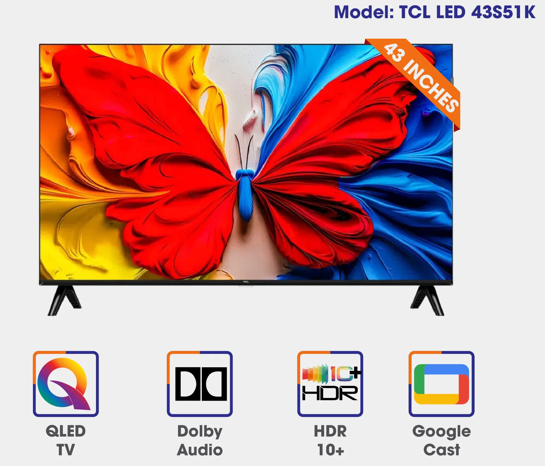 TCL 43S51K 43-Inch Q-LED 4K UHD Android TV with Quantum Dot – 2 Year ...
