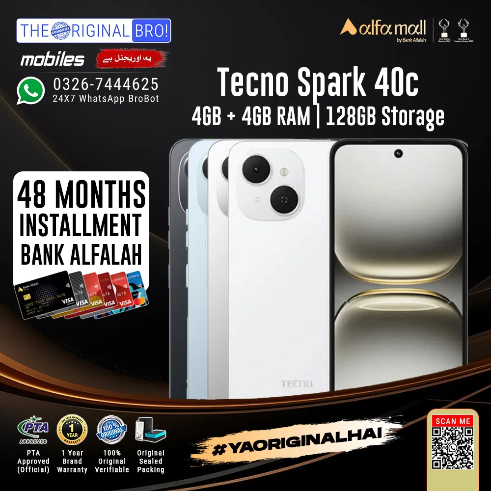 Tecno Spark 40c - 4GB RAM - 128GB Storage | Easy Monthly Installments