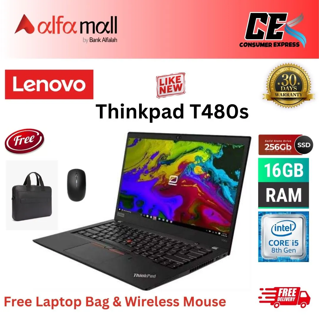 Lenovo ThinkPad T480s Core i5 8th Gen 16GB RAM Laptop