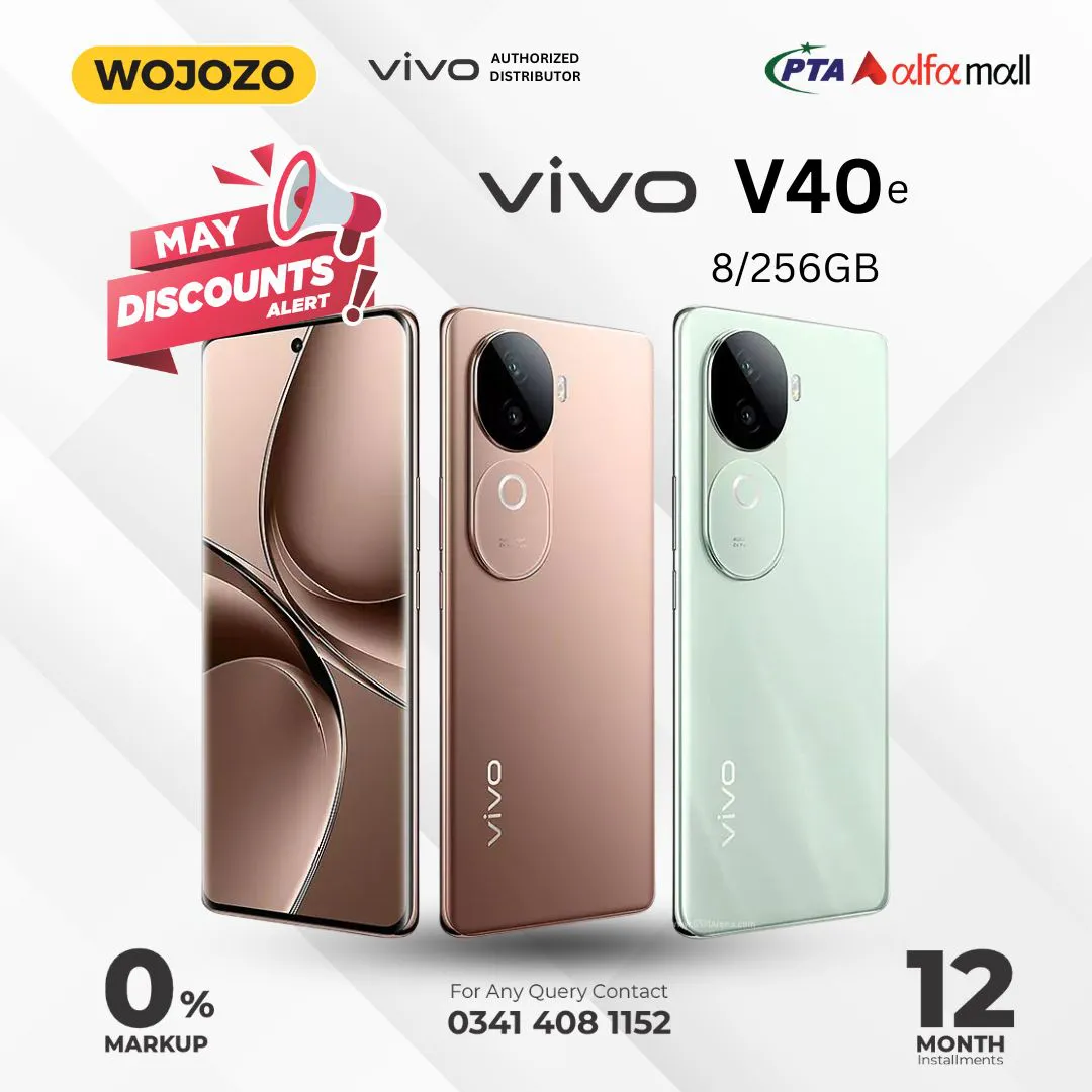 Vivo V40e (08-256) PTA Approved with One Year Official Warranty on Installments | AlfaMall