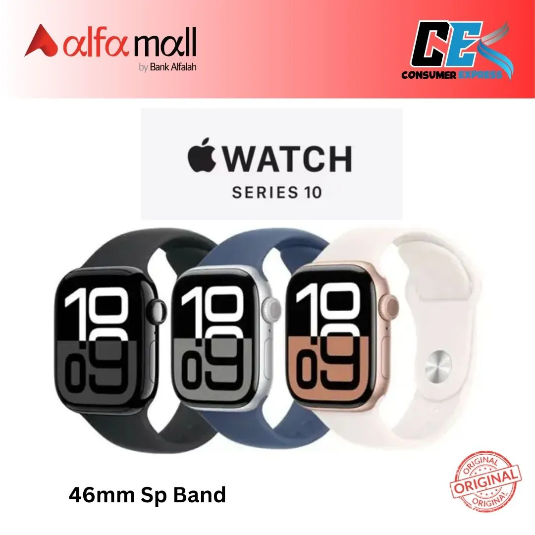 Apple Watch Series 10 46 mm Sports Band 100% Authentic Non Active Sealed - (Installment) | AlfaMall