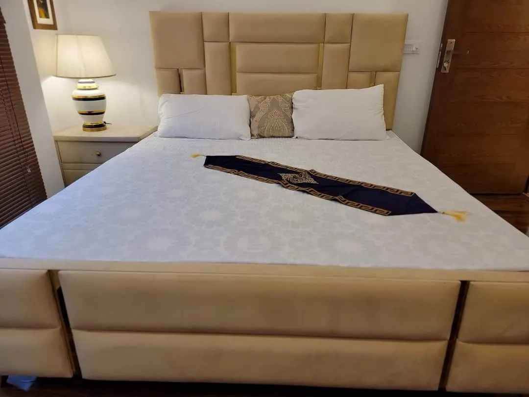 Cream Stylish Bed Limited stock | AlfaMall