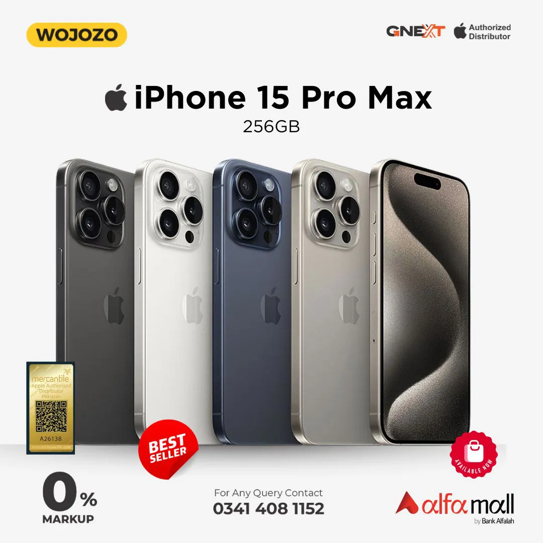 Apple iPhone 15 Pro Max 256GB Official PTA Approved with One Year Official Warranty on ...